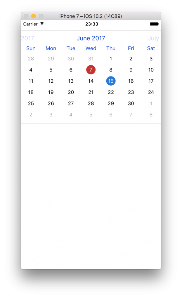 iOSでライブラリFSCalendarをつかって簡単にカレンダー表示 | RE:ENGINES